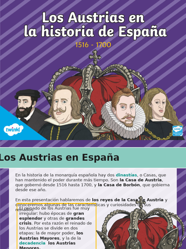 Presentacion-los-austrias-en-la-historia-de-espana | PDF | Imperio español | Casa de los Habsburgo