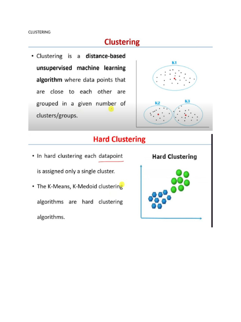 Clustering Notes in Deep | PDF | Cluster Analysis | Learning