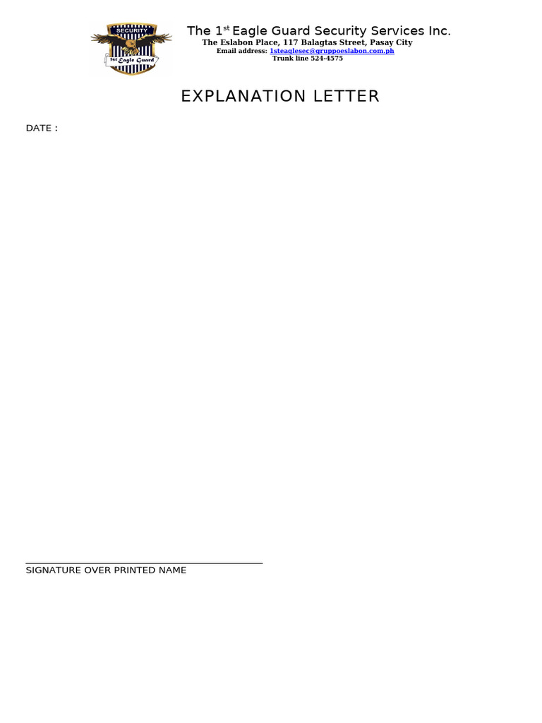 The 1st Eagle Guard Security PARCEL RECOVERY | PDF