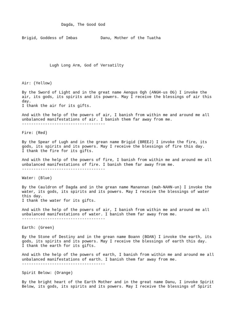 Sphere of Protection with the Tuatha | PDF | Mythology | Mythological ...