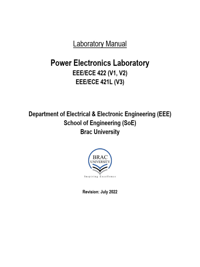 Laboratory Manual of Power Electronics Lab | PDF | Electric Motor | Rectifier