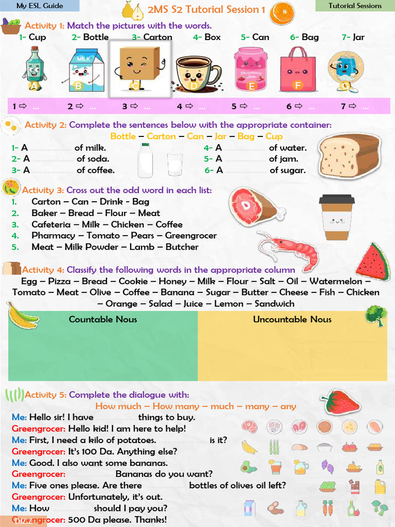 2MS S2 Tutorial Session 1 | PDF