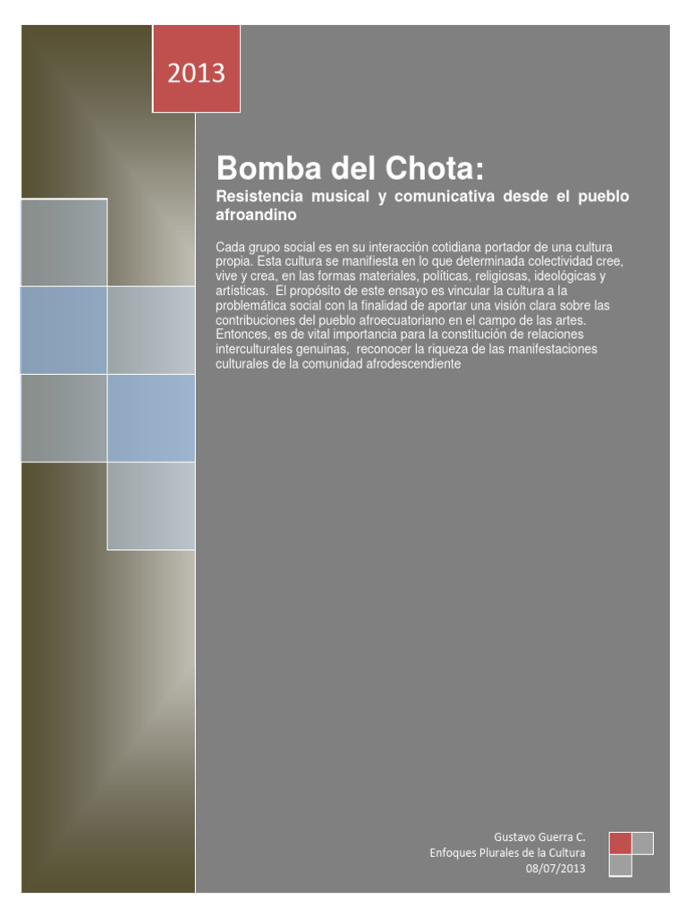Bomba del Chota: Resistencia Afroandina | PDF | Bailes | Ritmo