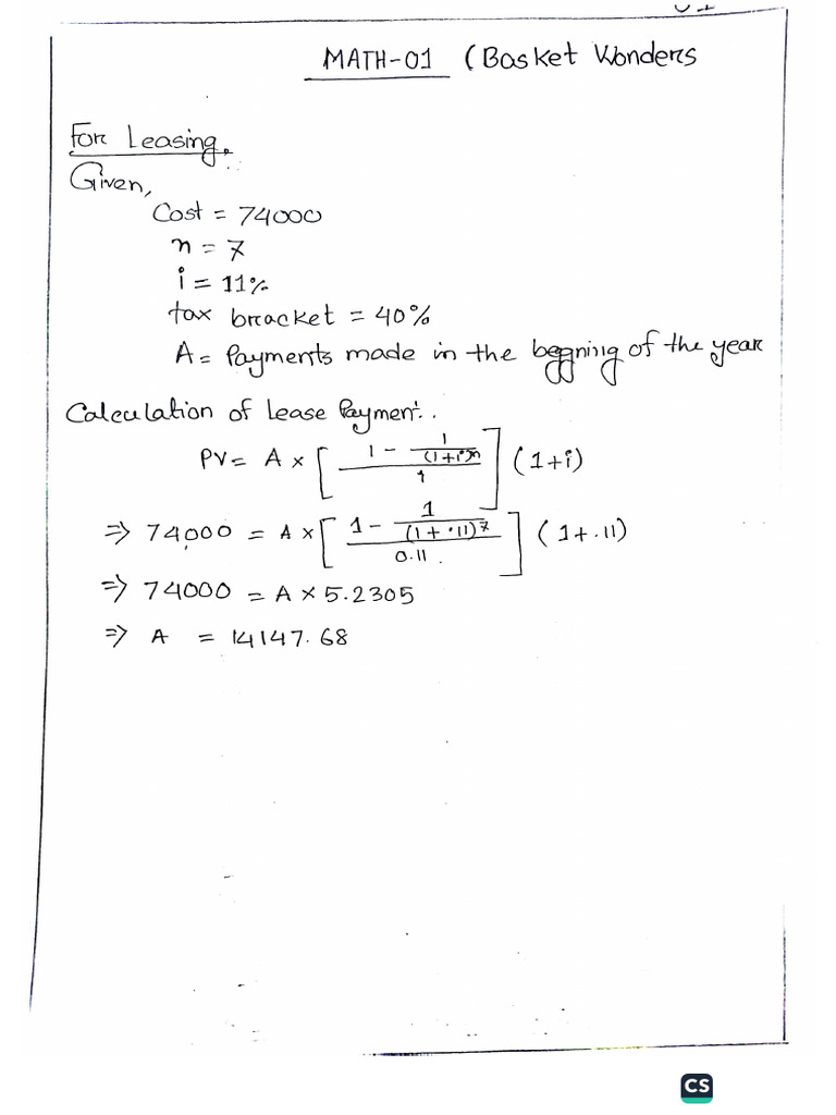 Lease-Math-1-8 | PDF