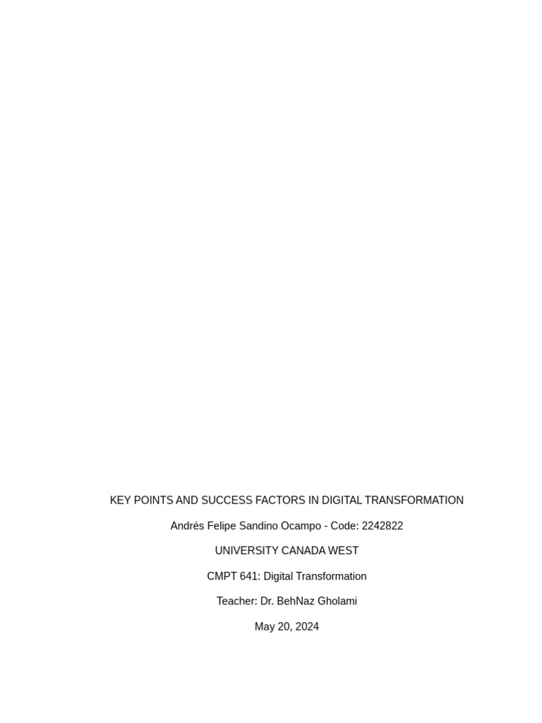 What Are The Key Points and Success Factors in Digital Transformation ...