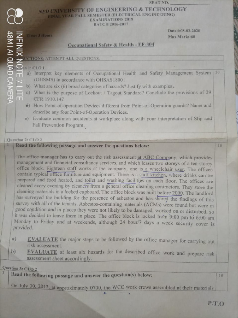 OSH Final (2019) | PDF