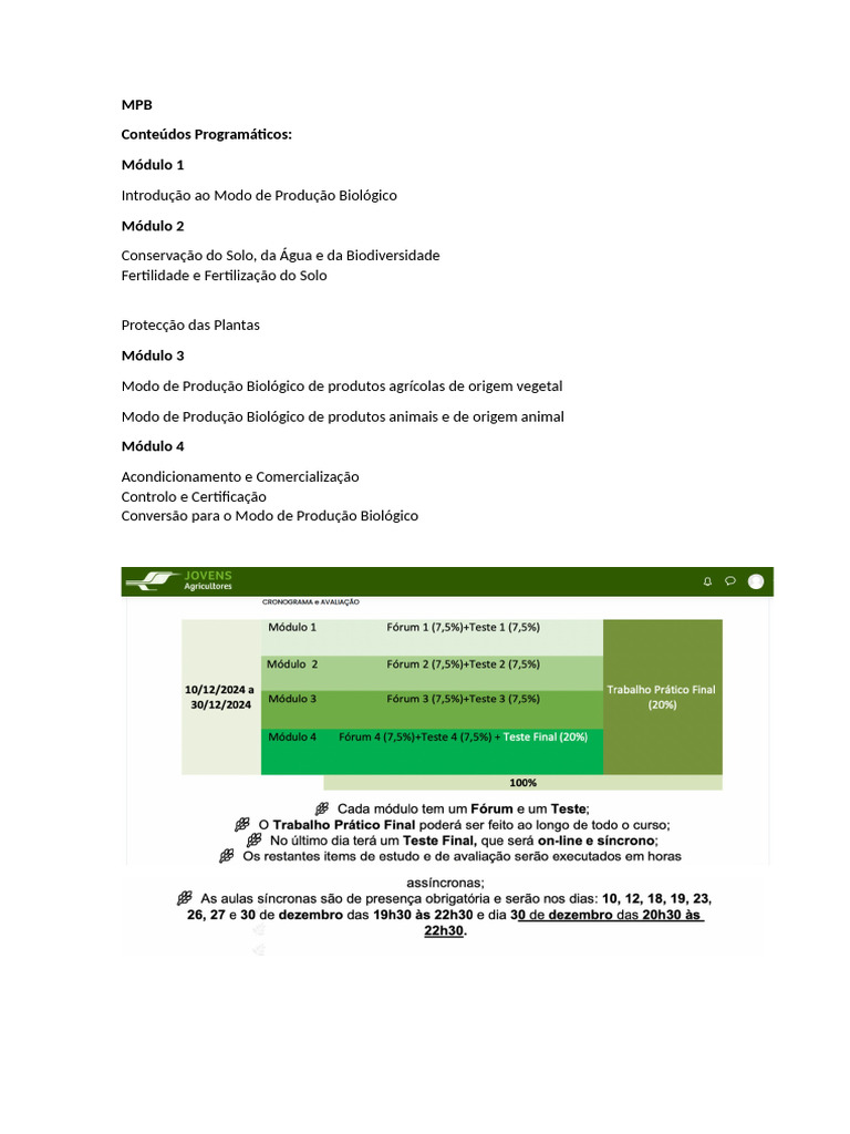 Conteúdos Programáticos | PDF