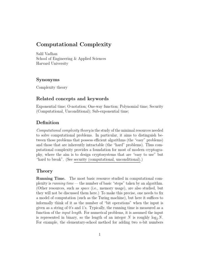 ComputationalComplexity 2nded | PDF | Time Complexity | Computational Complexity Theory
