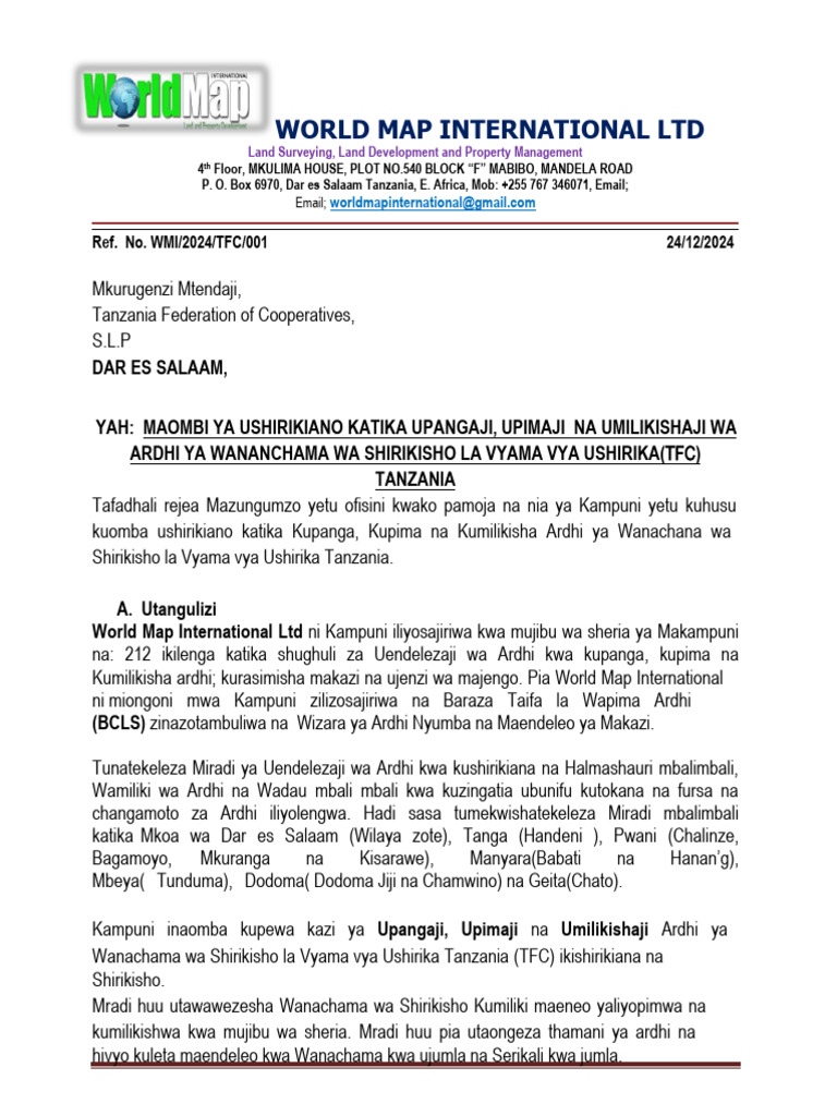 TFC Intent Letter | PDF