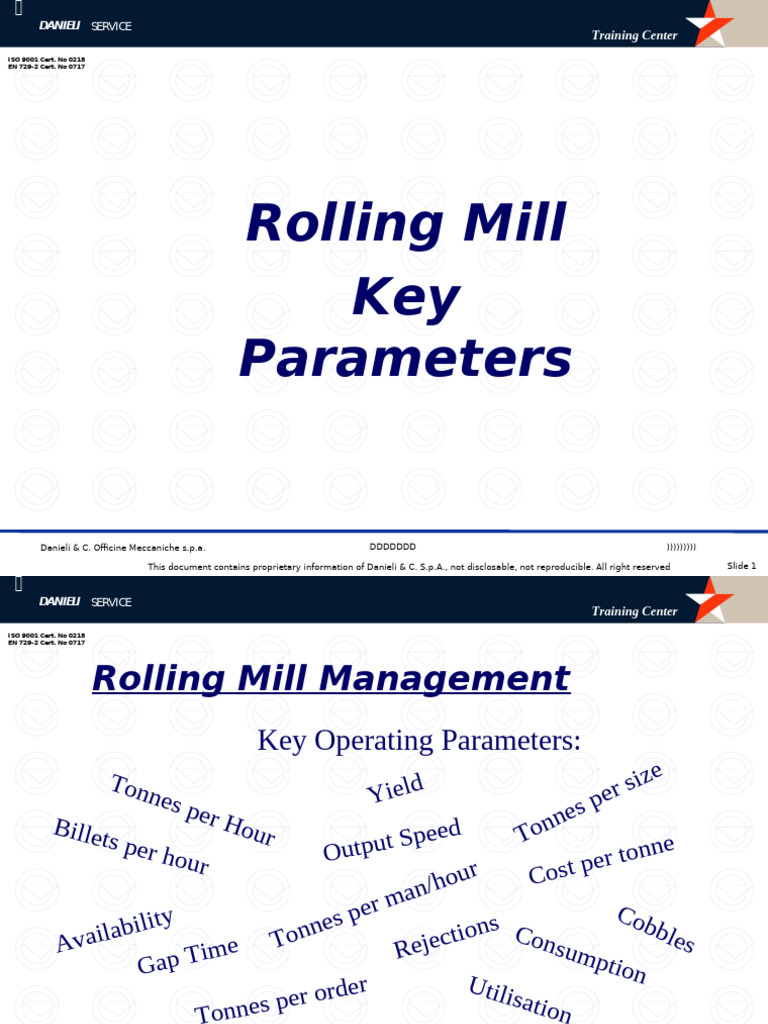 11 Key Mill Parameters | PDF
