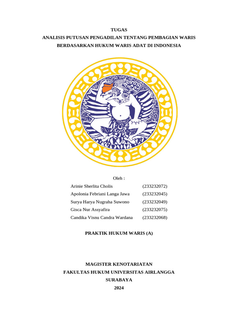 HK Waris Adat - Analisis Putusan | PDF