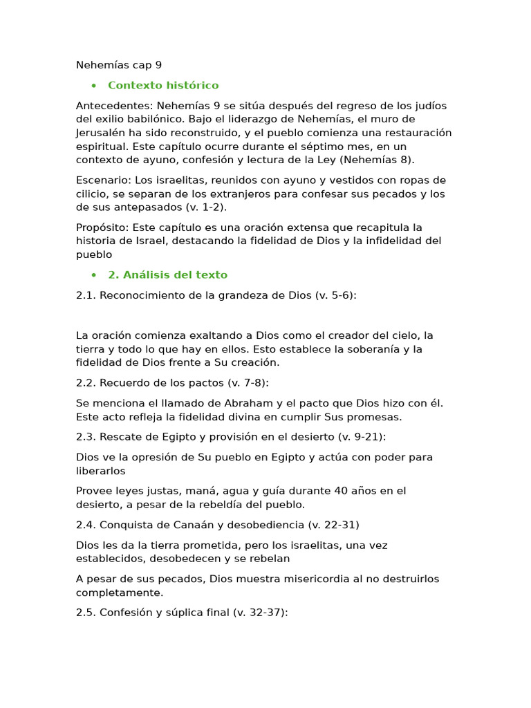Nehemías Cap 9 | PDF | Dios | Pecado