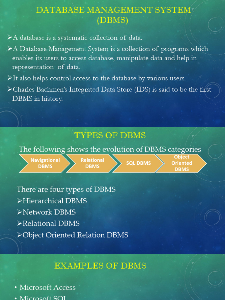DBMS, GOC and PowerPoint | PDF | Databases | Computing