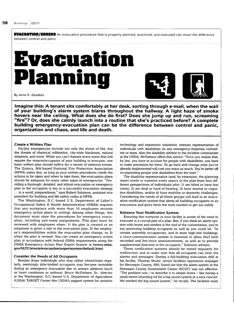 Evacuation Planning | PDF