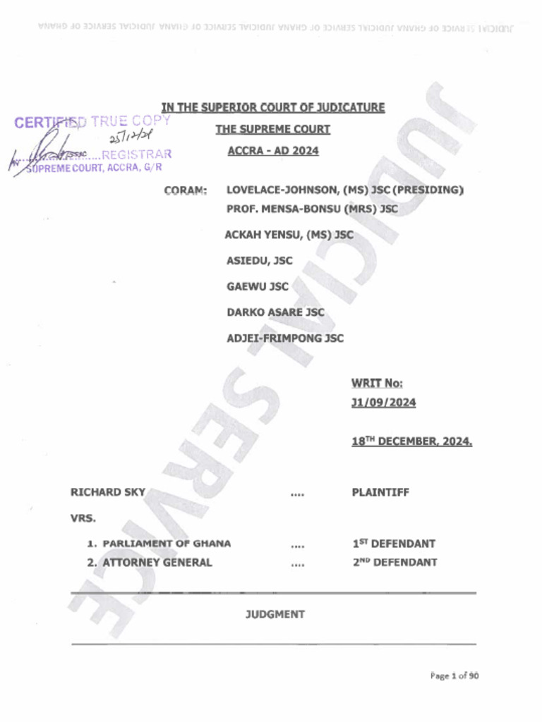 Richard Sky Vrs Parliament | PDF