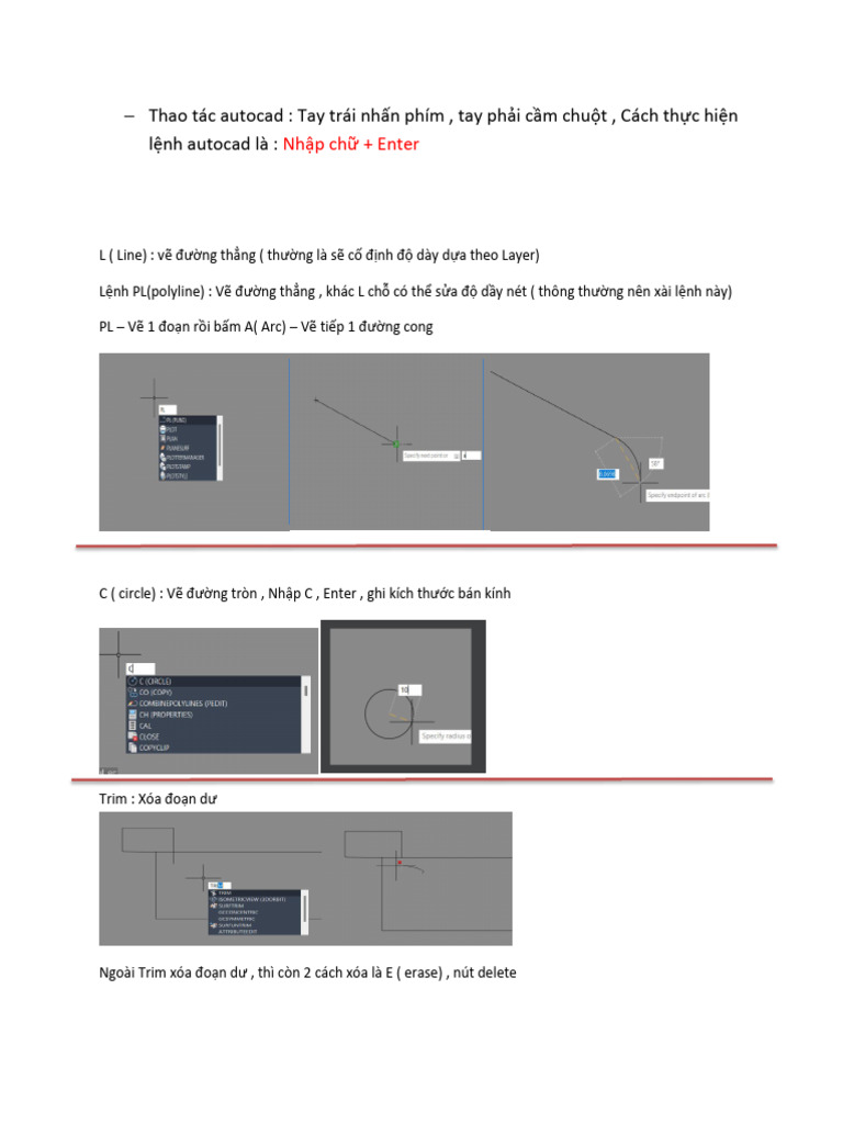 Thao Tác Autocad | PDF