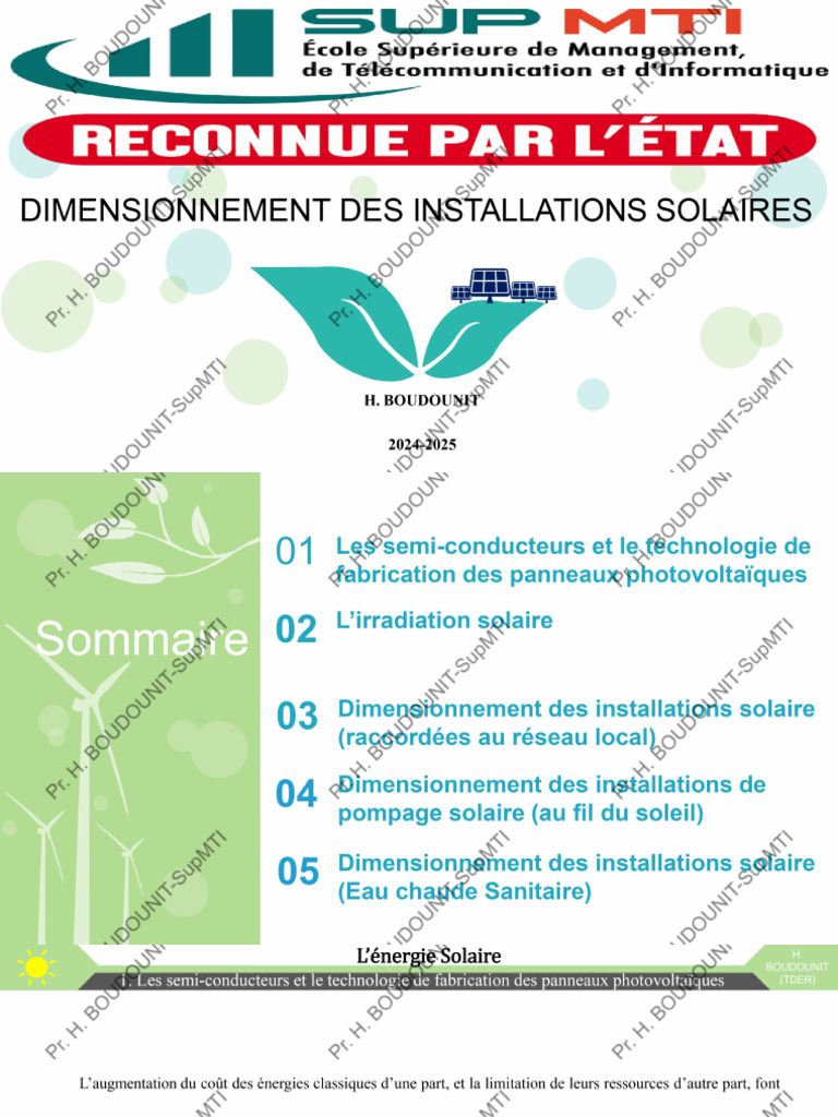 Enr Solaire 3CITDER | PDF