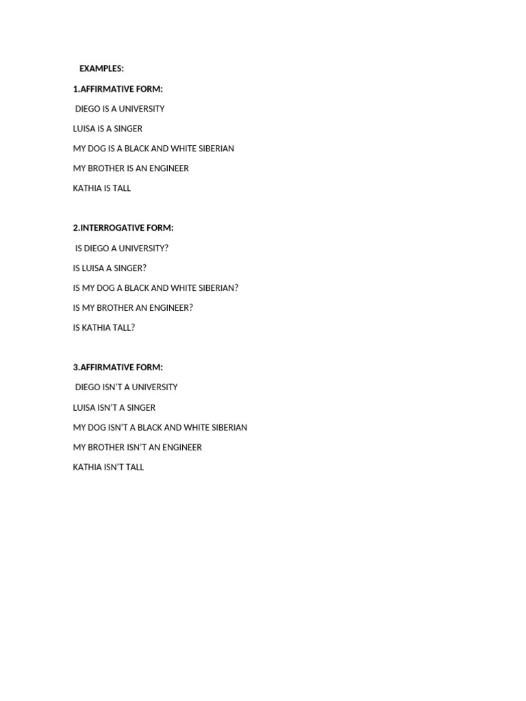 Examples Oraciones | PDF