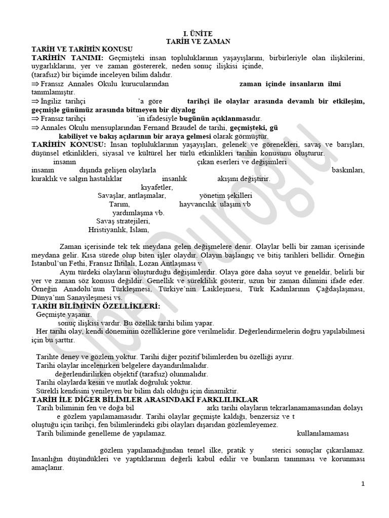 9. sınıf tarih notları | PDF