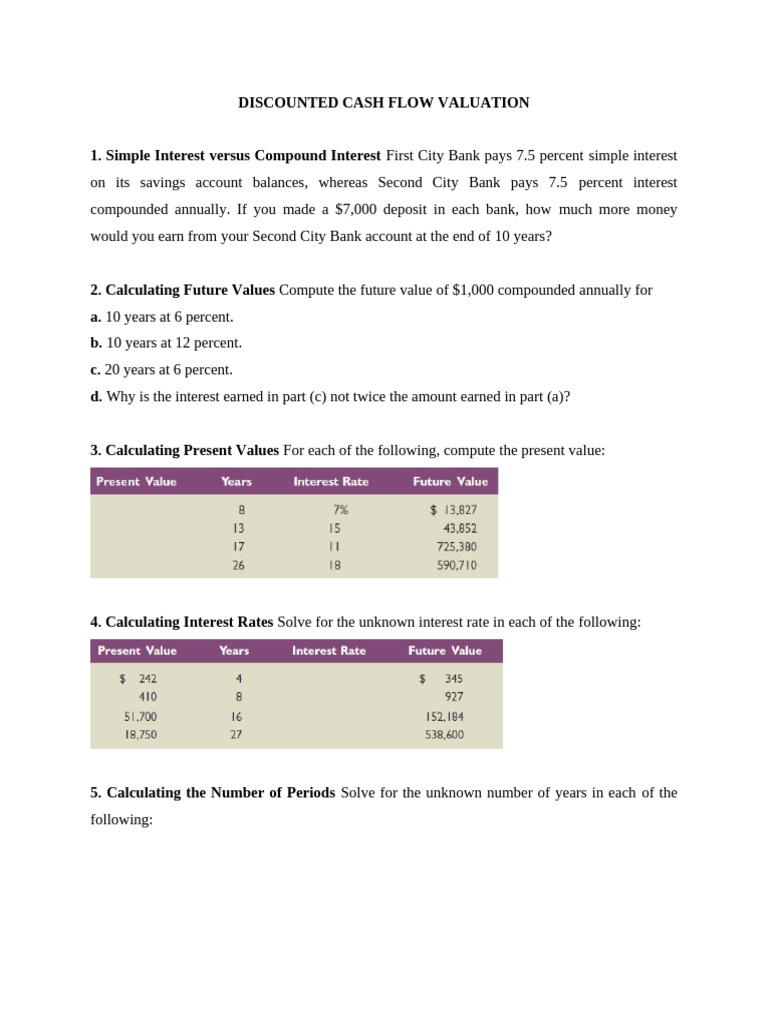 CHAPTER 3 - Exercises 2 | PDF | Present Value | Annual Percentage Rate