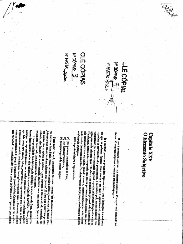 CAPÍTULO XXV O Elemento Subjetivo | PDF