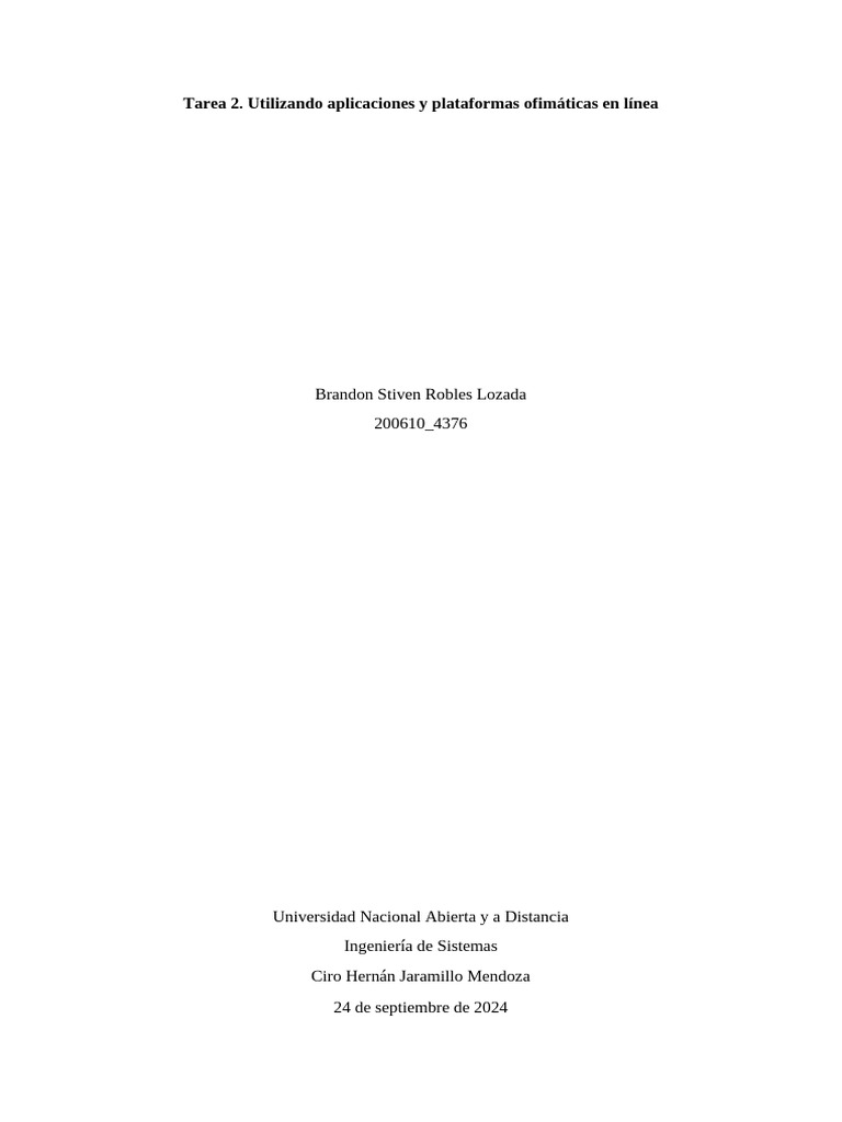 Anexo 1 - Formato Entrega Tarea2 | PDF | Software de la aplicacion | Microsoft