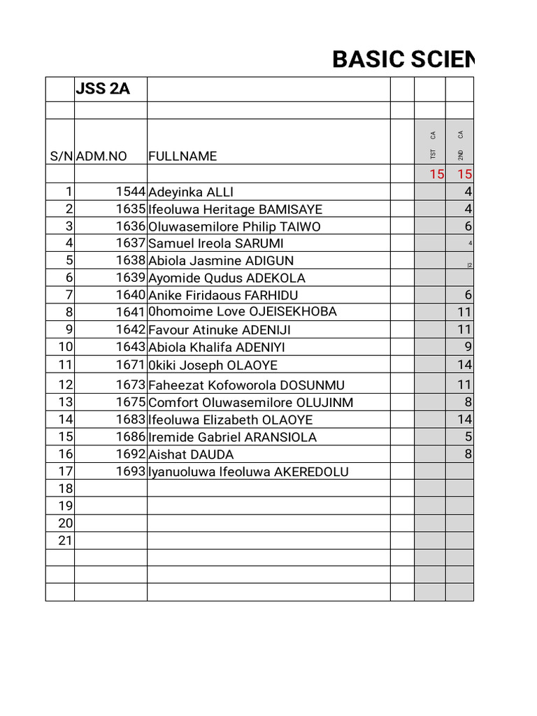 BASIC SCIENCE JSS 2 2nd CA | PDF