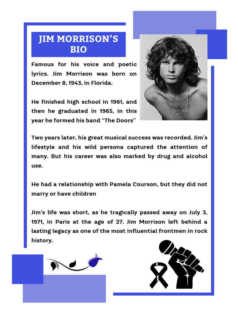 Jim MORRISON’S bio Tarea | PDF