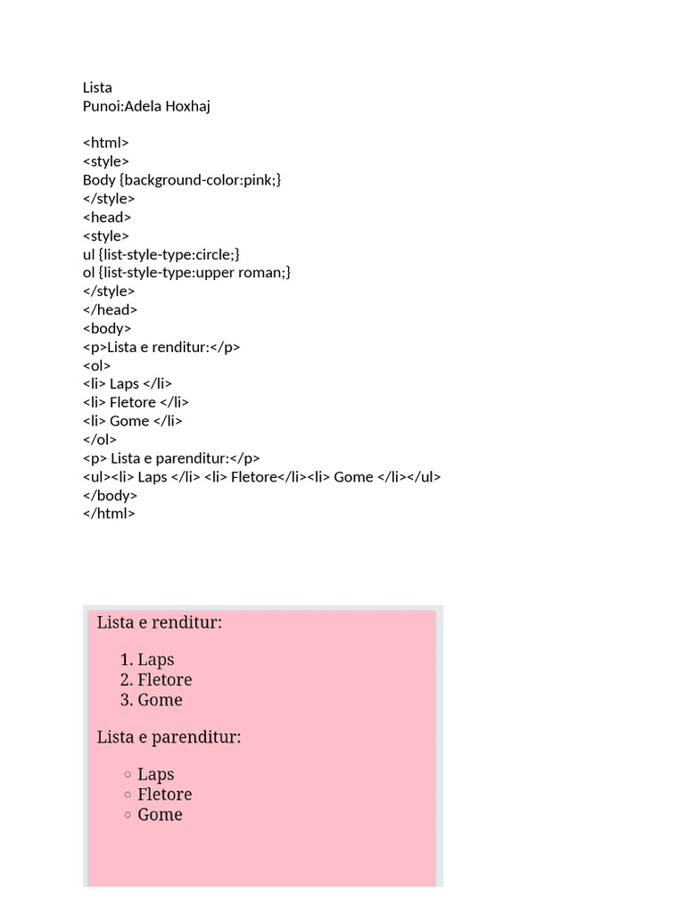 Lista | PDF