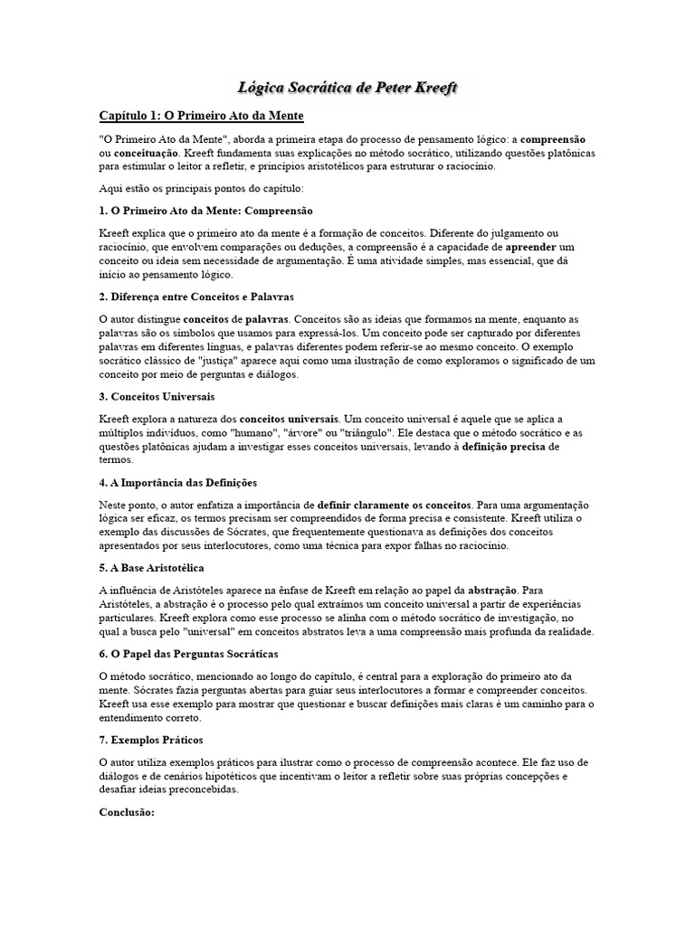 Lógica Socrática Um Livro de Lógica Que Usa Método Socrático, Questões ...