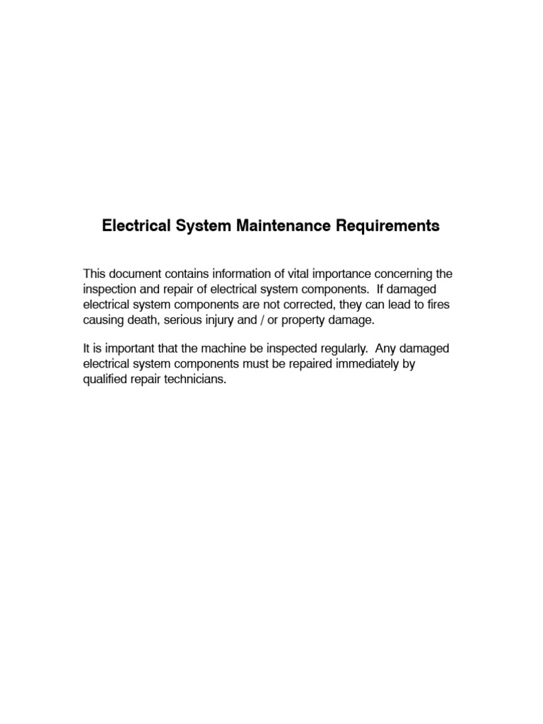 Electrical System Maintenance Guide | PDF | Electrical Connector ...