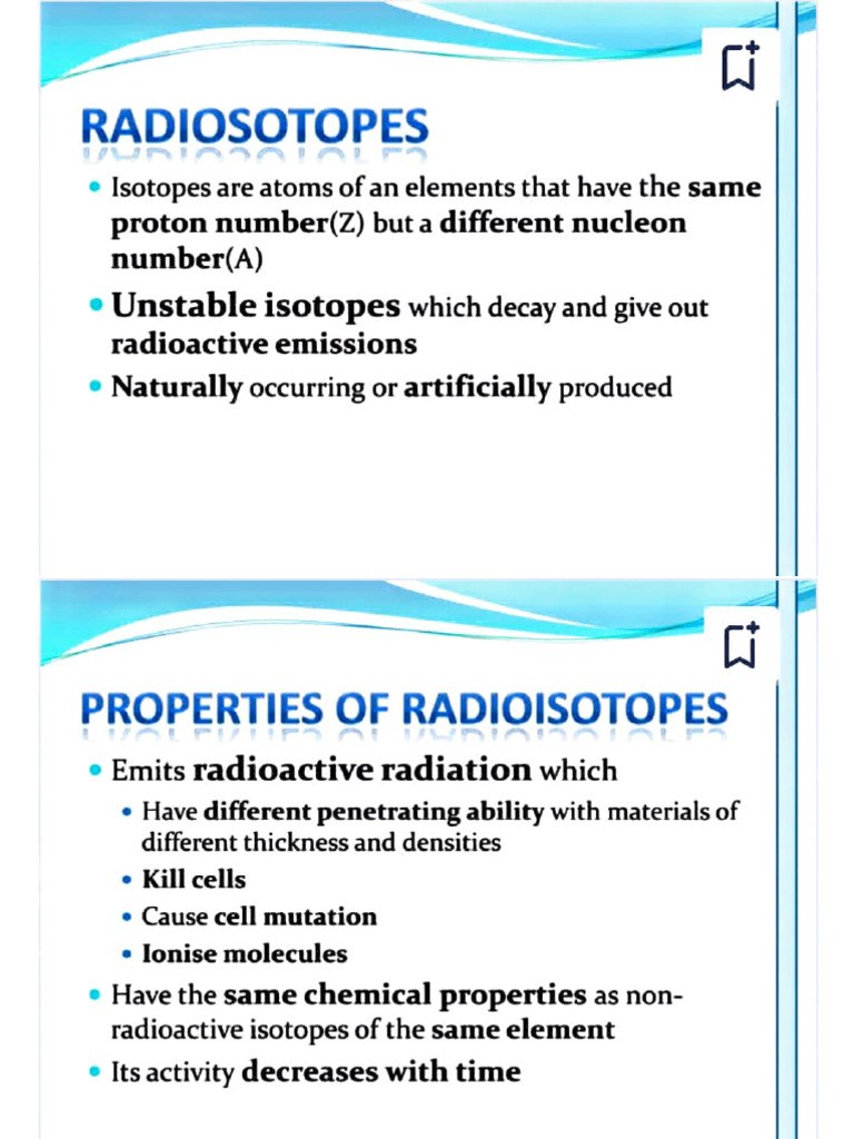 Radioisotopes | PDF