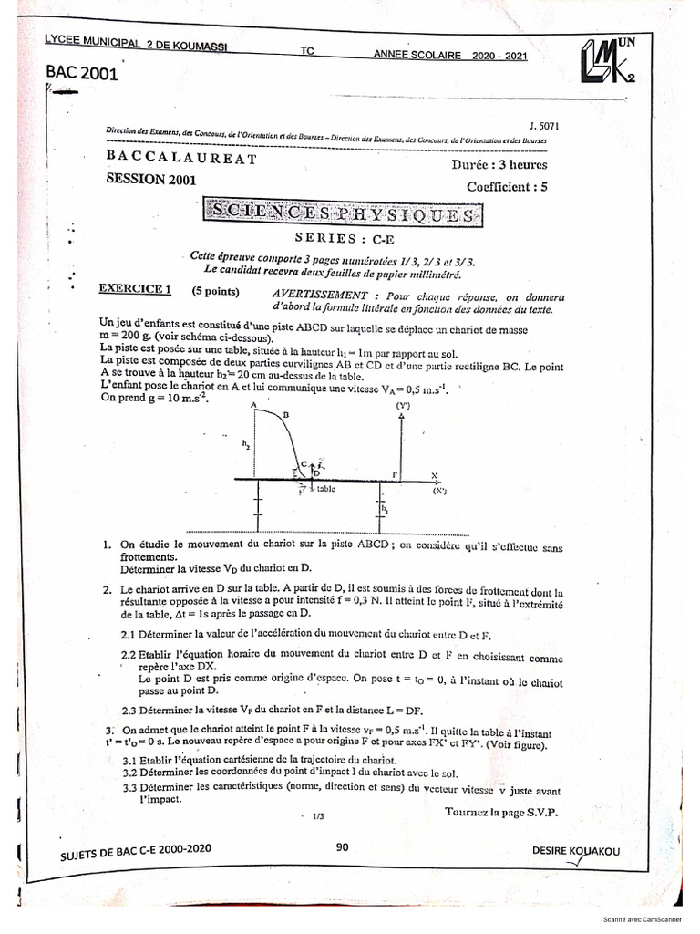 physique chimie champ G | PDF
