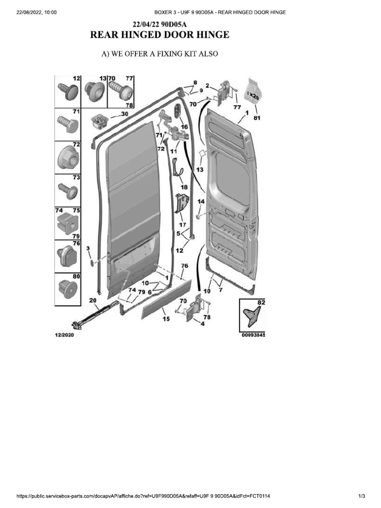 Boxer Rear Door Parts | PDF