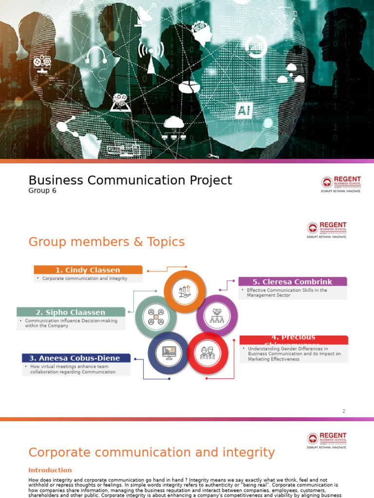 Business Communication Project | PDF | Communication | Nonverbal ...