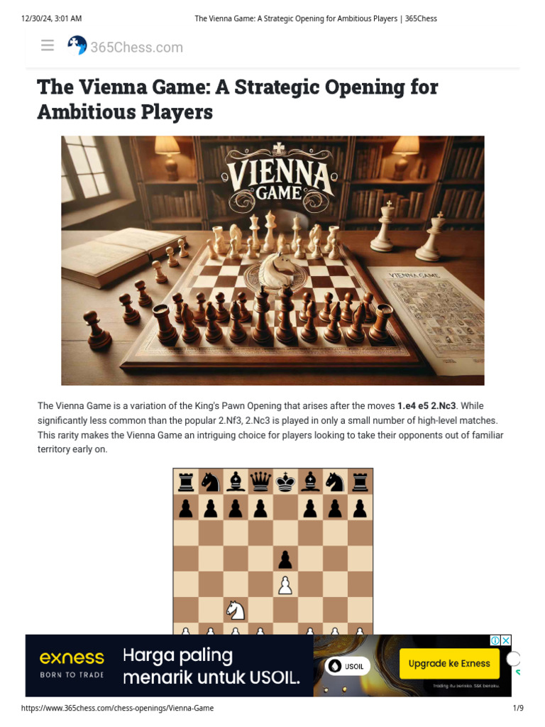 The Vienna Game - A Strategic Opening For Ambitious Players | PDF ...