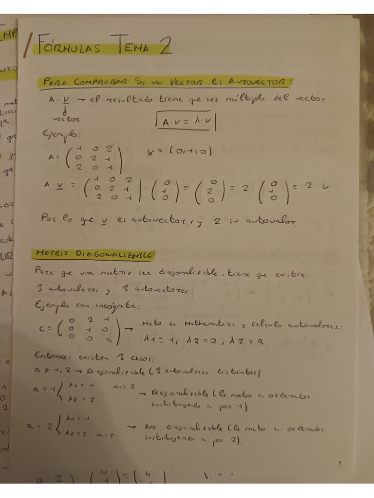 Fórmulas tema 2 y anotaciones clase | PDF