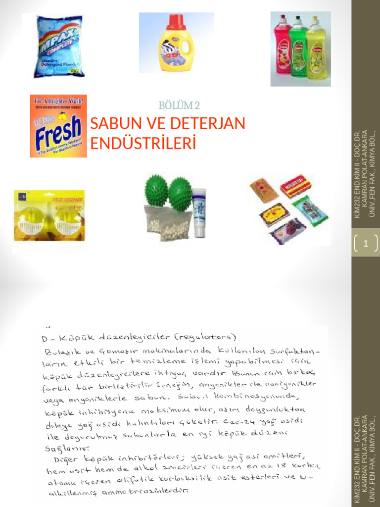 Bölüm 2 Sabun Ve Deterjan Ends 4. Hft | PDF