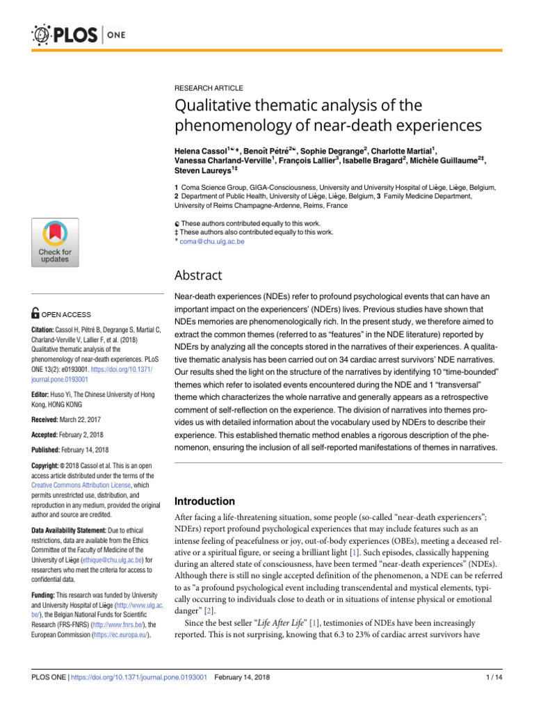 Qualitative Thematic Analysis of the Phe (1) | PDF | Experience | Qualitative Research