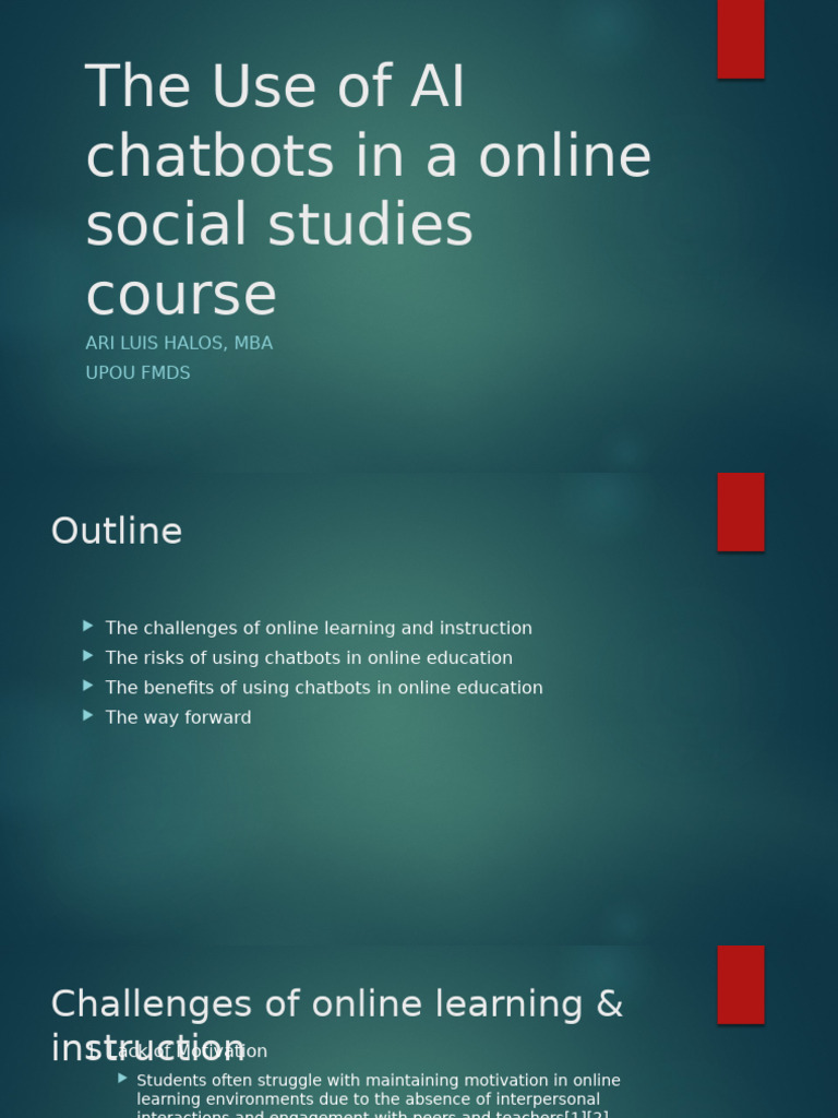 Use of AI Chatbots in An Online Soc Sci Course | PDF | Educational ...