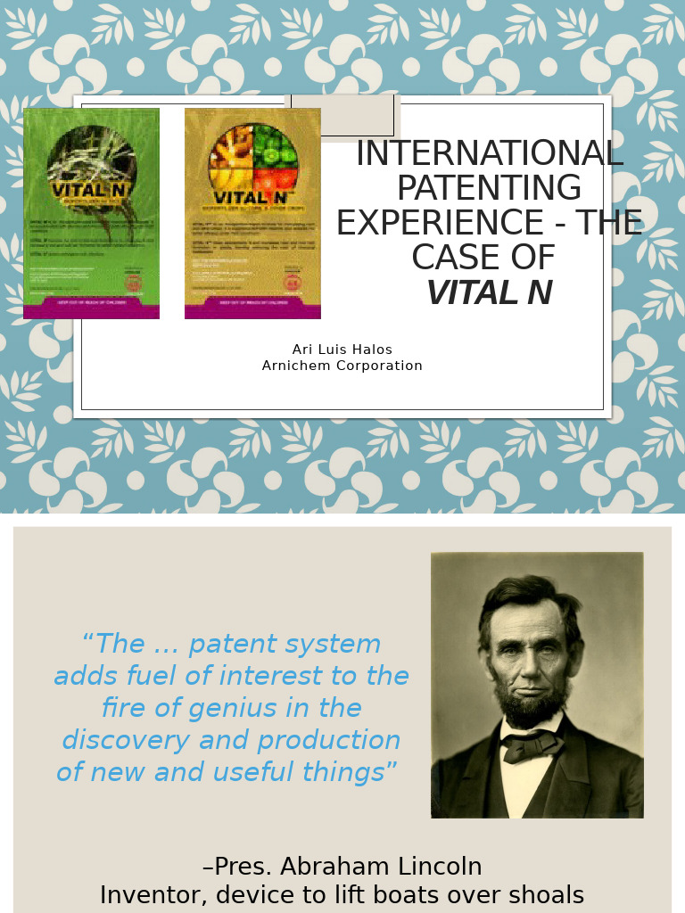 VITALN Experience in Patenting | PDF | Patent