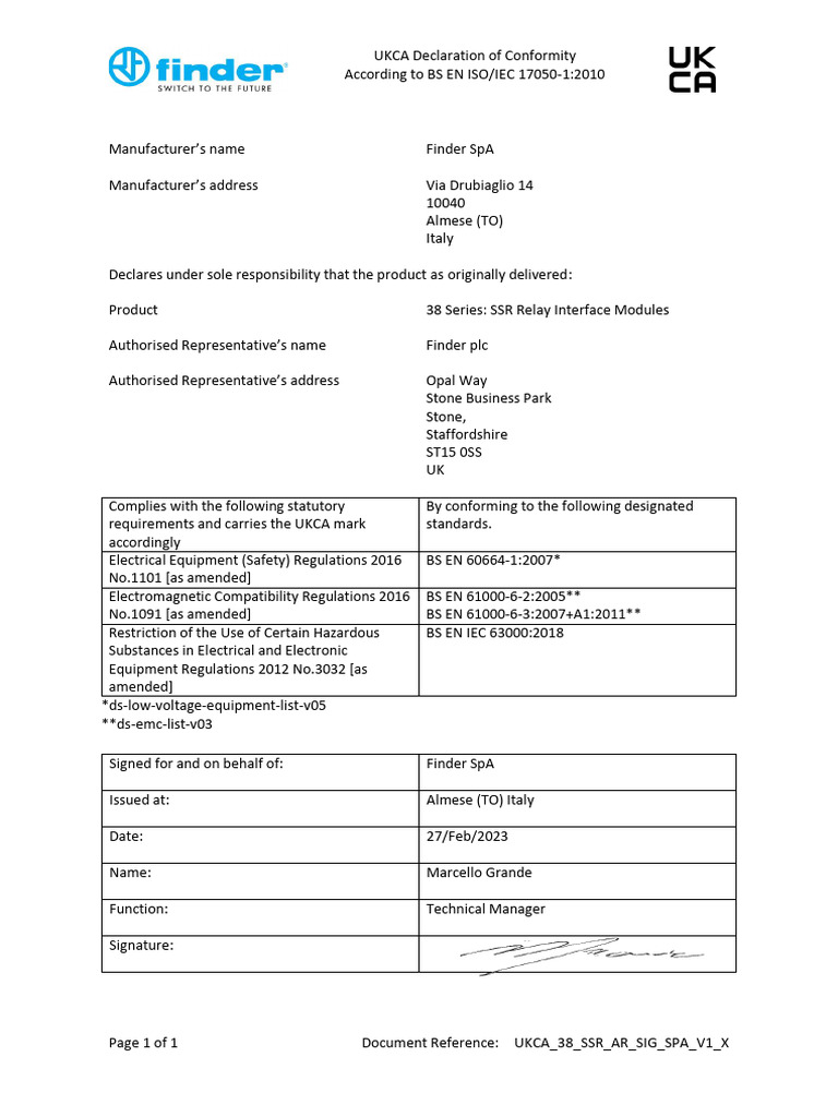 UKCA_38_SSR_Issue1 | PDF