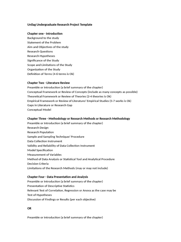 Undergraduate Project Template | PDF