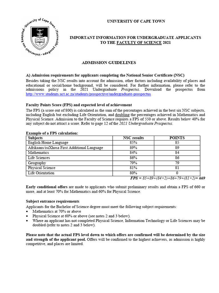 2021admission Guidelines - June 2020 | PDF | University And College ...