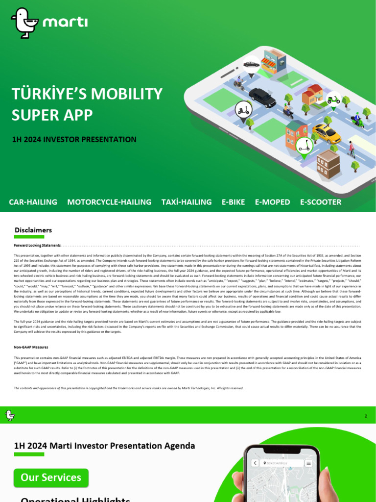 Marti Investor Presentation 1H 2024 | PDF | Expense | Net Income