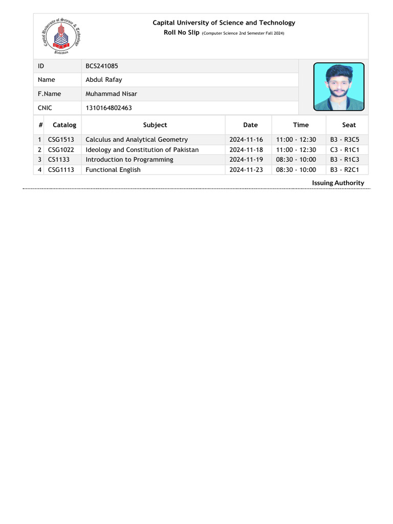 BCS241085 Abdul Rafay | PDF