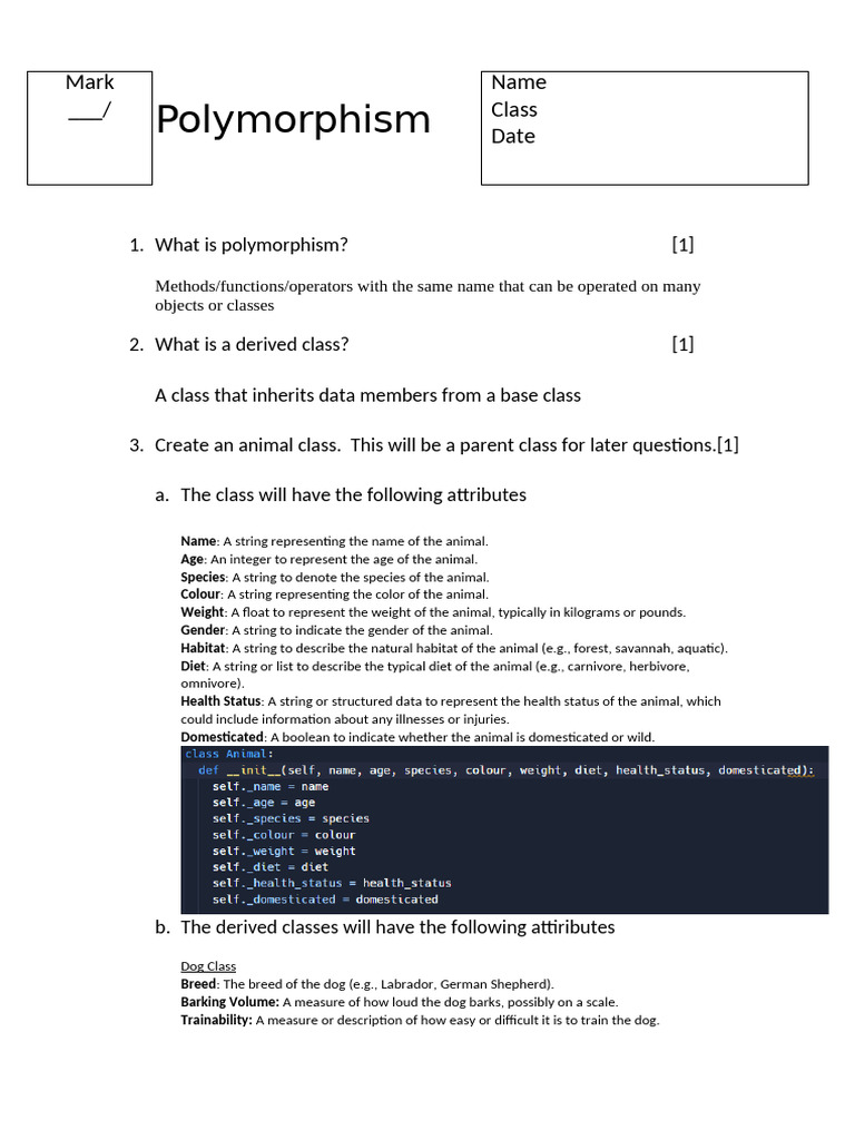 Polymorphism | PDF | Inheritance (Object Oriented Programming) | Method (Computer Programming)