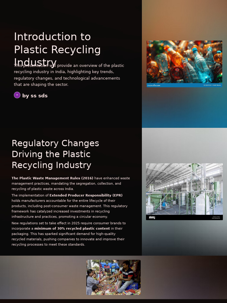Introduction To Plastic Recycling Industry | PDF | Recycling | Economies