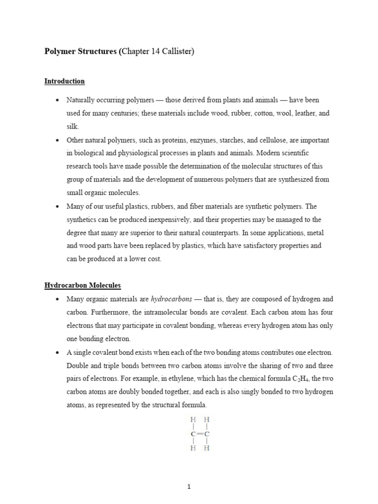 Polymer Structures | PDF | Polymers | Diffusion