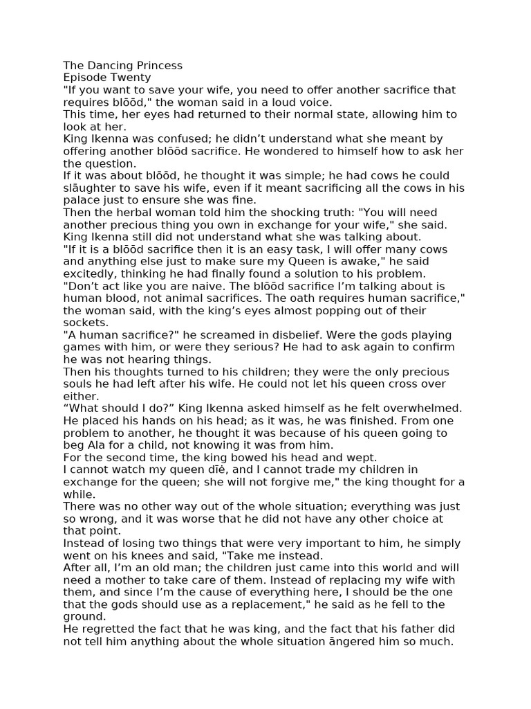 The Dancing Princess 20 | PDF | Sacrifice